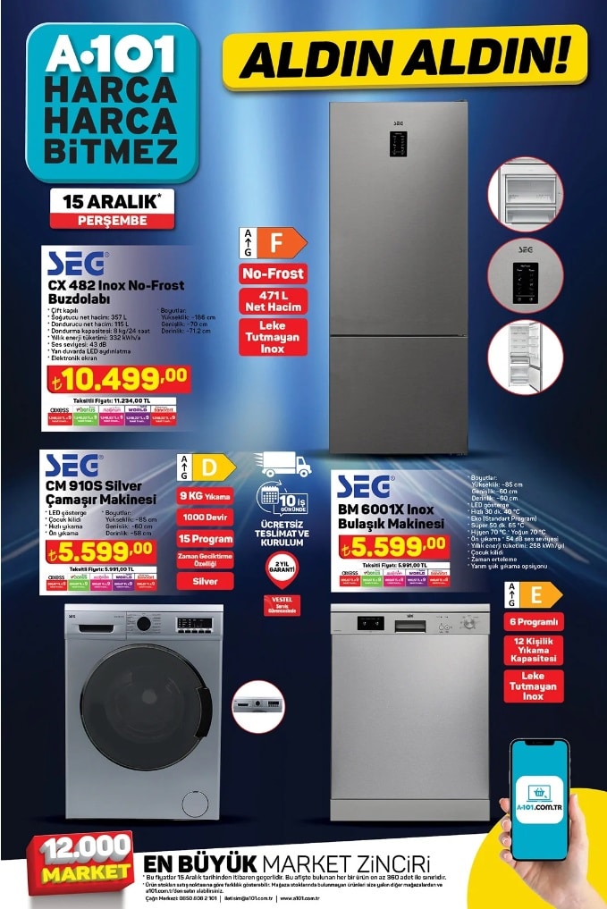 A101 SEG BM6001X Bulaşık Makinesi